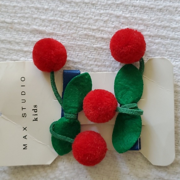 Max Studio | Accessories | Max Studio Kids Cherry Bows Nwt | Poshmark